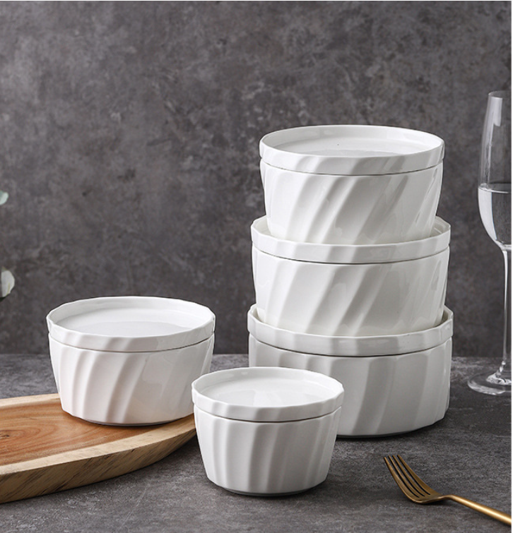 White Stackable Bowl - Zacasa Ceramics